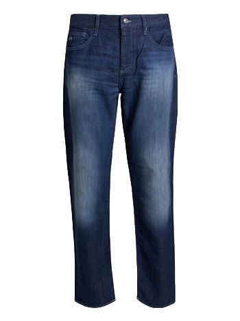 Armani Exchange Tapered Jeans In Dark Wash - Blue