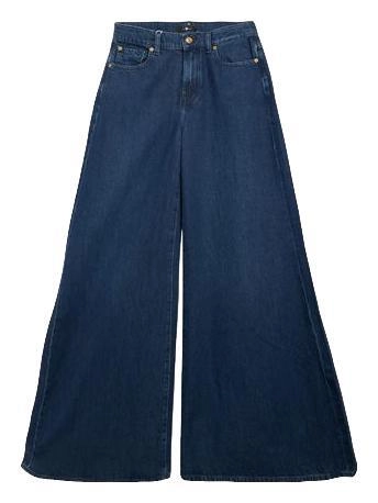 7 For All Mankind Cotton Wide-leg Jeans - Blue