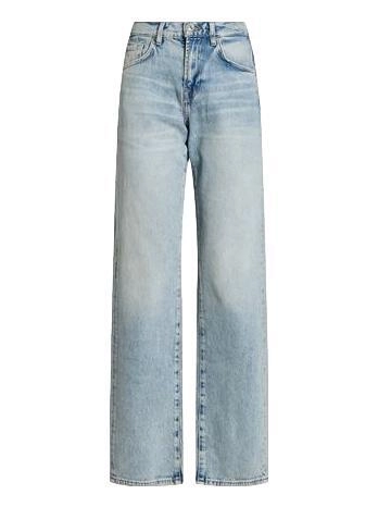 7 For All Mankind High Waisted Straight Leg Jeans - Blue