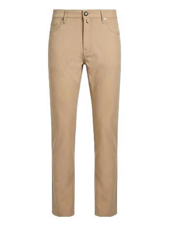 JACOB COHЁN Cotton Elastane Twill Pants - Beige