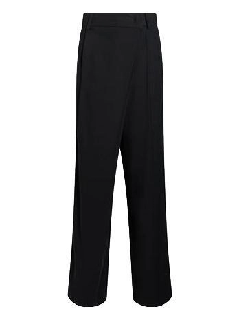 CARLA G. Acetate & Viscose Blend Straight-leg Pants - Black