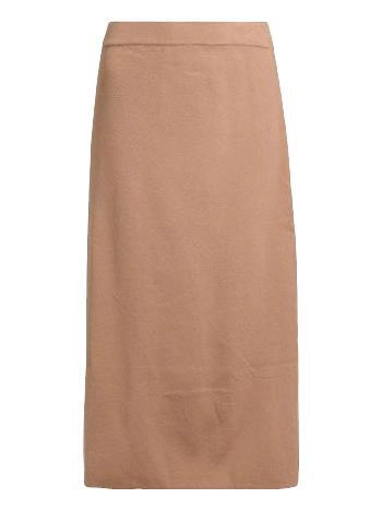 CARLA G. Midi Pencil Skirt - Beige