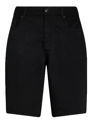 Armani Exchange Cotton Blend Denim Shorts - Black