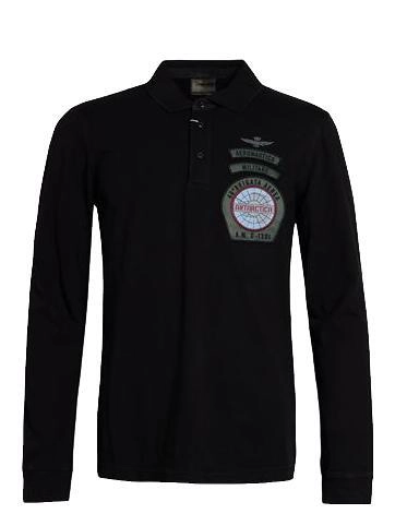 AERONAUTICA MILITARE Polo Shirt Size Cotton - Black