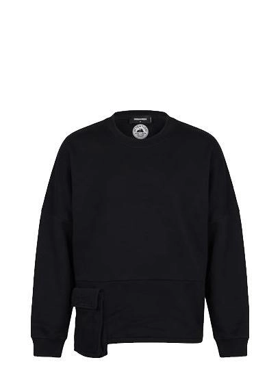 Dsquared2 Long Sleeve Crewneck Mini Dress - Black