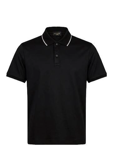 Paul & Shark Polo Shirt Dark Size Cotton, Lyocell - Black