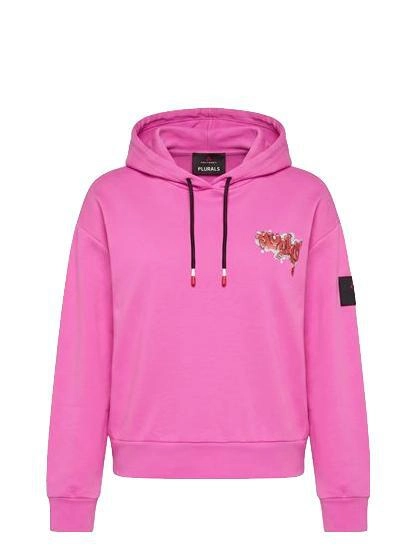 Peuterey Cotton Terry Hoodie With Graphic Print - Pink