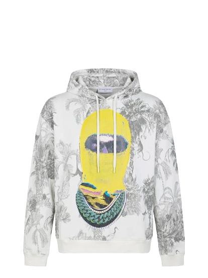IH NOM UH NIT Cotton French Terry Hoodie With Graphic Print - White