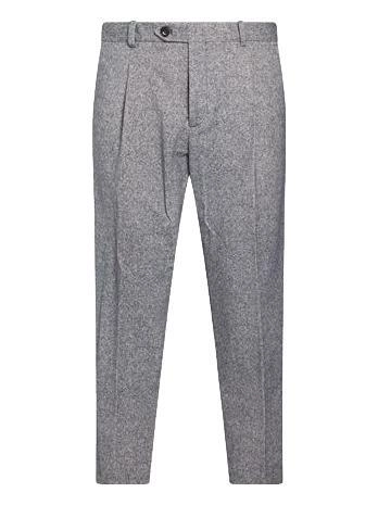 CIRCOLO 1901 Cotton Elastane Herringbone Tapered Leg Pants - Navy