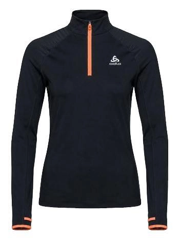 ODLO Base Layer Long Sleeve Half-zip Performance Top With Thumbhole Cuffs - Grey