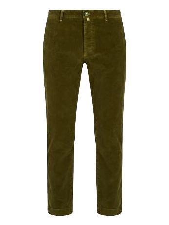 JACOB COHЁN Cotton Stretch Velvet Trousers - Beige