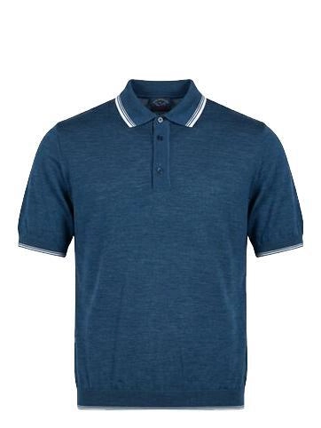 Paul & Shark Polo Shirt Size Virgin Wool, Silk - Blue