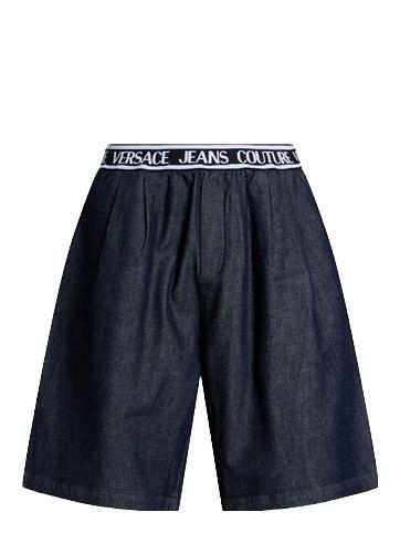 Versace Denim-jersey Cargo Shorts - Blue