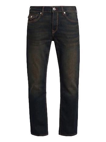 True Religion Wash Embroidered Straight Leg Jeans - Black