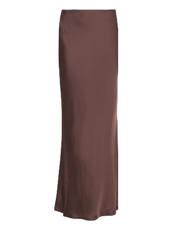 Norma Kamali Chocolate Polyester Maxi Skirt - Brown