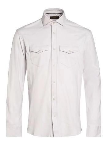 MOORER Shirt Size Cotton - Light Grey