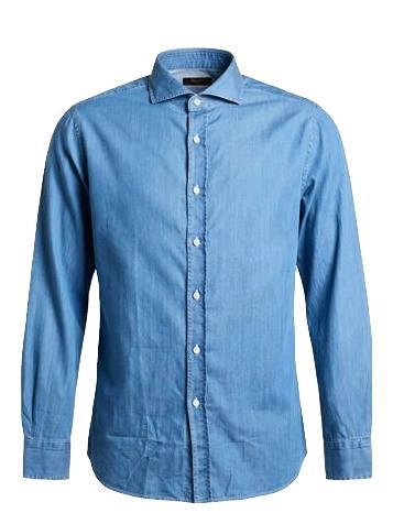 MOORER Shirt Size Cotton - Blue