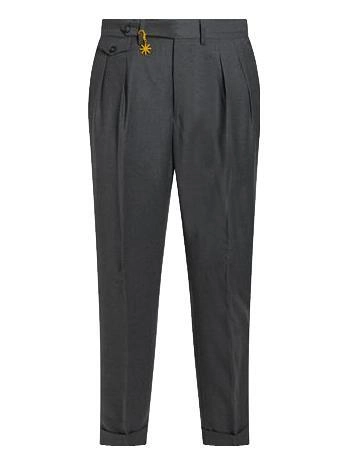 MANUEL RITZ Virgin Wool Elastane Tailored Pants - Grey