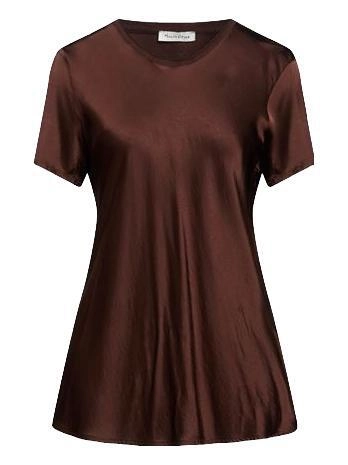 MANILA GRACE Viscose & Elastane T-shirt - Brown