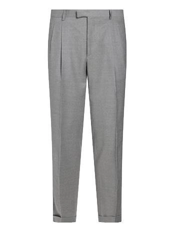 PAOLONI Light Virgin Wool Blend Tailored Pants - Light Grey