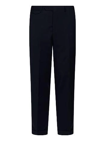 PAOLONI Tailored Wool Blend Pants - Blue
