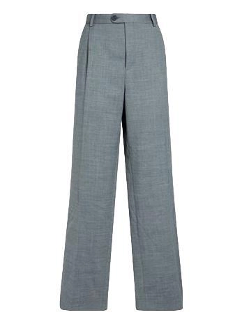 Sandro Wide-leg Wool Blend Pants - Grey