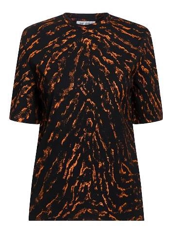 Attico Printed Cotton T-shirt - Black