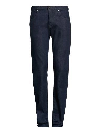 Emporio Armani Straight-leg Cotton Stretch Jeans - Blue