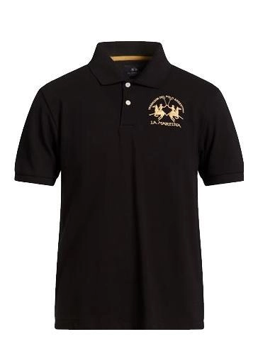 LA MARTINA Polo Shirt Size Cotton - Black