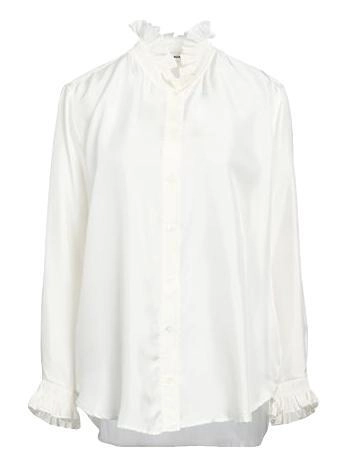 Sandro Silk Ruched Shirt - White