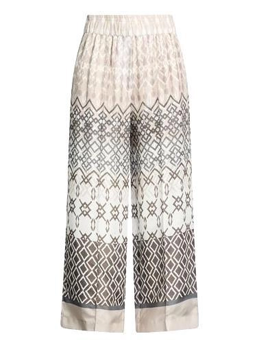 Brunello Cucinelli Silk Chiffon Printed Pajama Pants - Sand