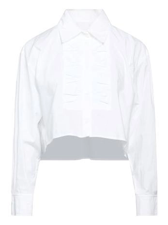 Sandro Cropped Poplin Shirt - White