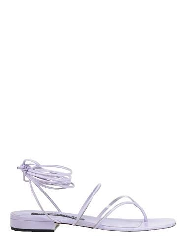 SERGIO ROSSI Leather And Pvc Thong Sandals - Lilac