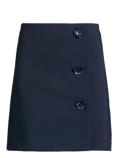 COMPAGNIA ITALIANA Mini Skirt In Midnight Polyester And Elastane - Blue