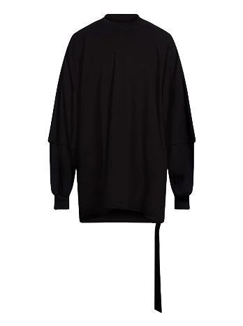 Rick Owens Cotton Jersey Sweatshirt - Black