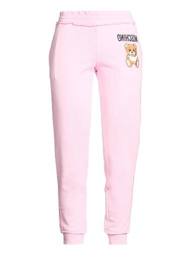Moschino Cotton French Terry Track Pants With Appliqu - Pink