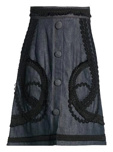 Dolce & Gabbana Embellished Denim Skirt - Blue
