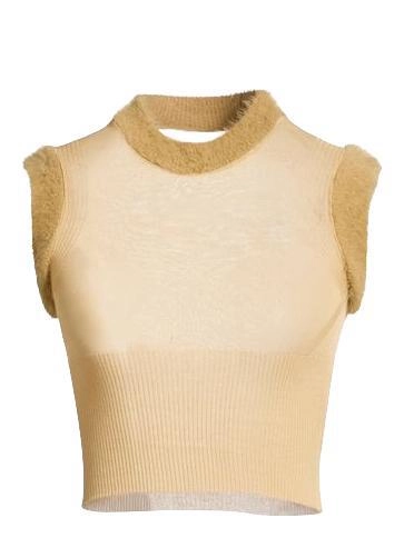 Jacquemus Sleeveless Knit Top - Beige