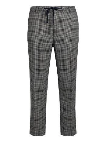 LIU •JO MAN Houndstooth Tweed Tapered Leg Pants - Grey