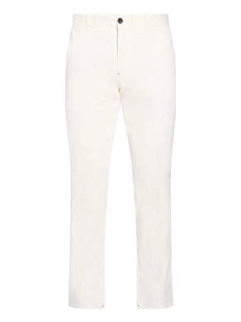 Isaia Cotton Elastane Twill Pants - White