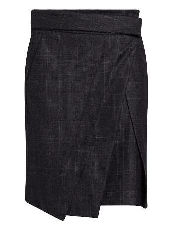 MOORER Wool Blend Wrap Skirt - Black