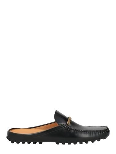 TOD'S Leather Embellished Mules - Black