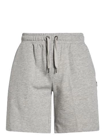 Iceberg Cotton & Viscose Blend Athletic Shorts With Appliqué And Embroidered Logo - Grey