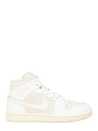 JORDAN Air 1 Mid Leather And Textile High-top Sneakers - Beige