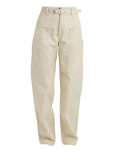 Isabel Marant Étoile Cotton And Linen Piqué Pants - Cream