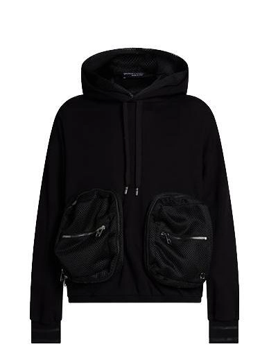 Dolce & Gabbana Cotton Blend Hoodie - Black