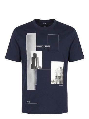 Armani Exchange T-shirt Midnight Size Cotton - Blue