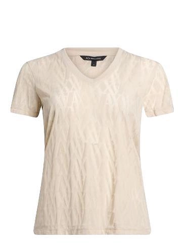 Armani Exchange Logo-print V-neck T-shirt - Beige