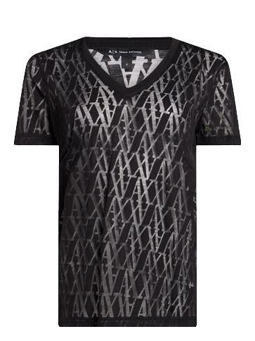 Armani Exchange Logo-print V-neck T-shirt - Black