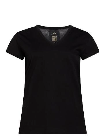 Armani Exchange Cotton V-neck T-shirt - Black